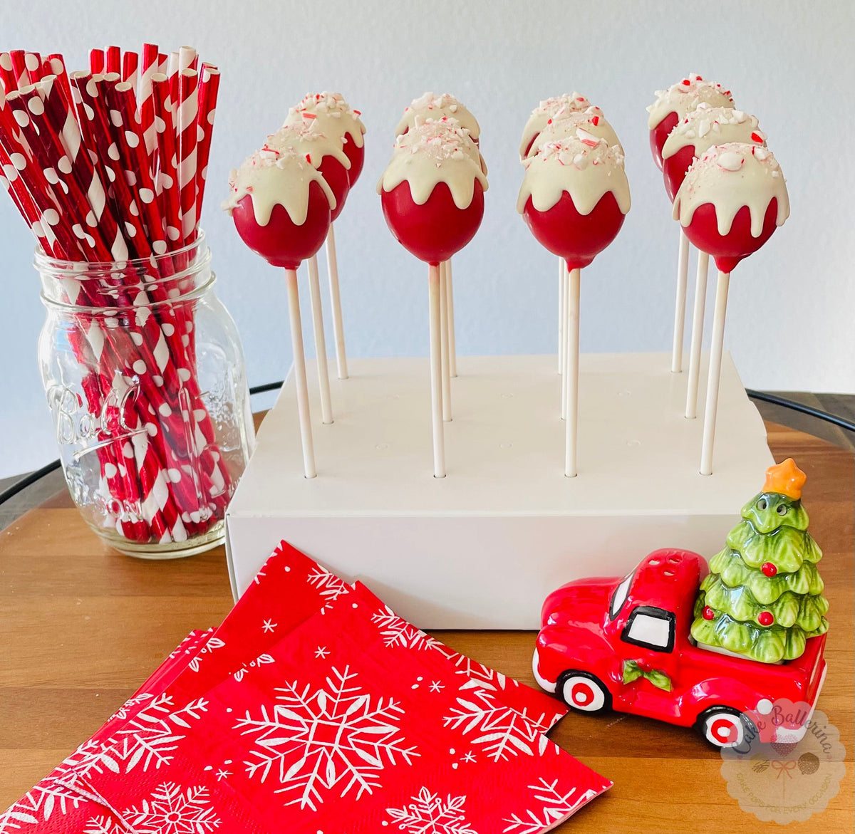 Peppermint Cake Pops exclusive at Cake Ballerina