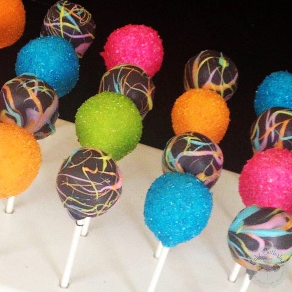 Neon Cake Pops exclusive at Cake Ballerina