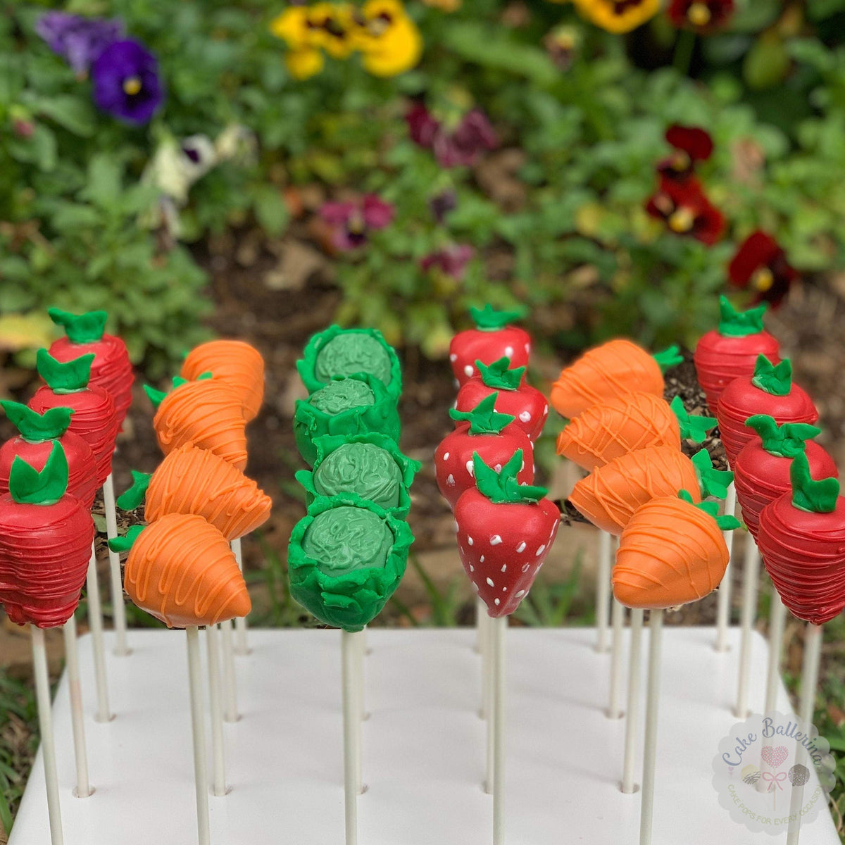 Gardening, Vegetable and Fruit Cake Pops exclusive at Cake Ballerina