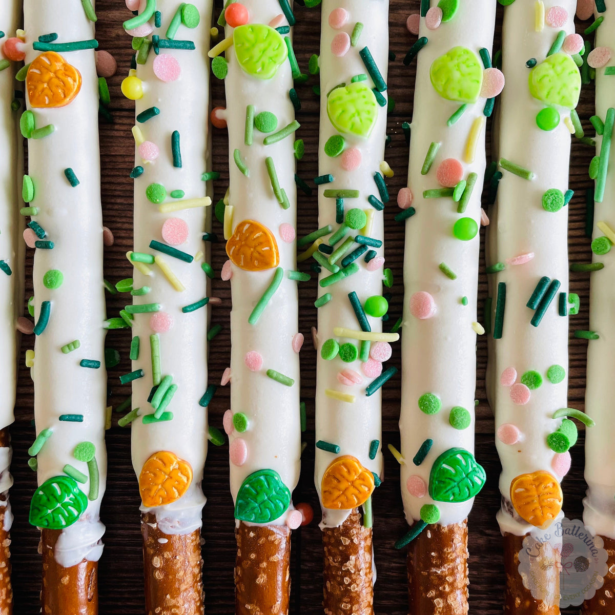 Jungle Themed Pretzel Rods exclusive at Cake Ballerina